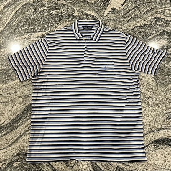 Polo Ralph Lauren | Shirts | Polo Golf Ralph Lauren Shirt Pima Soft Mens 2xl Blue Striped Short ...